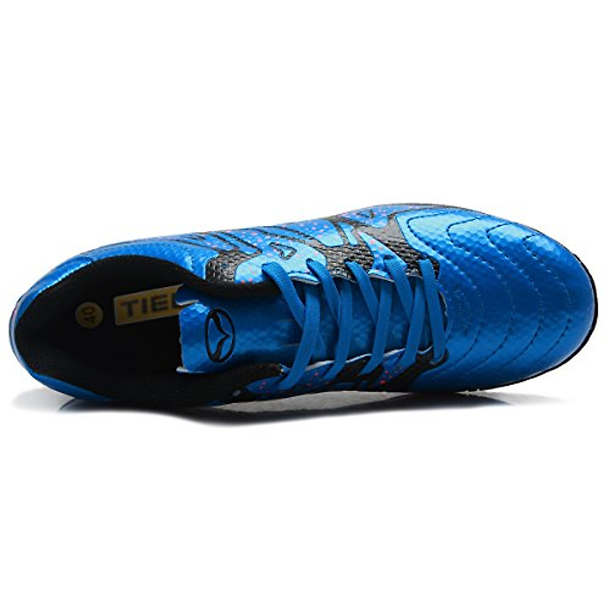T&B Turf Cleats Shoes Soccer Kids' Soccer Football Shoes Turf Cleat Blue Black 75523-TL-36-4.5US