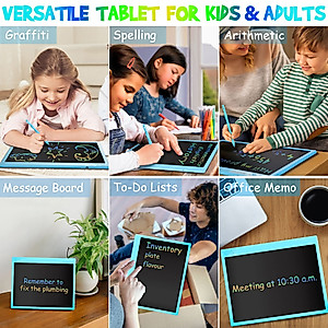 16 Inch Rechargeable LCD Writing Tablet, Erasable & Colorful Doodle Board with Eye-Protecting Large Screen, Educational Learning Toys for 3 4 5 6 7 Year Old Kids, Drawing Tablet Gift for Boys Girls