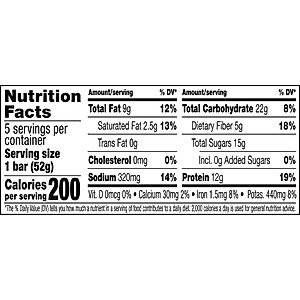 RXBAR Protein Bars, 12g Protein, Gluten Free Snacks, Peanut Butter Chocolate (6 Boxes, 30 Bars)