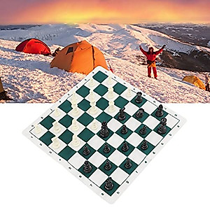 LISND Portable Travel Chess Set Lightweight Folding Roll Up Entertainment Game Compact Portable Picnic Travel Chess Set Wang Gao 95MM