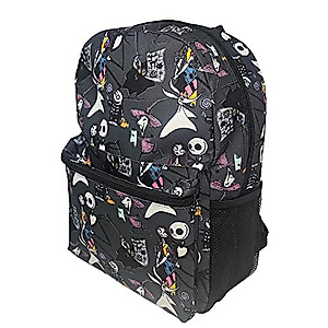 Disney Nightmare Before Christmas 16" Backpack Jack Skellington All Over Print
