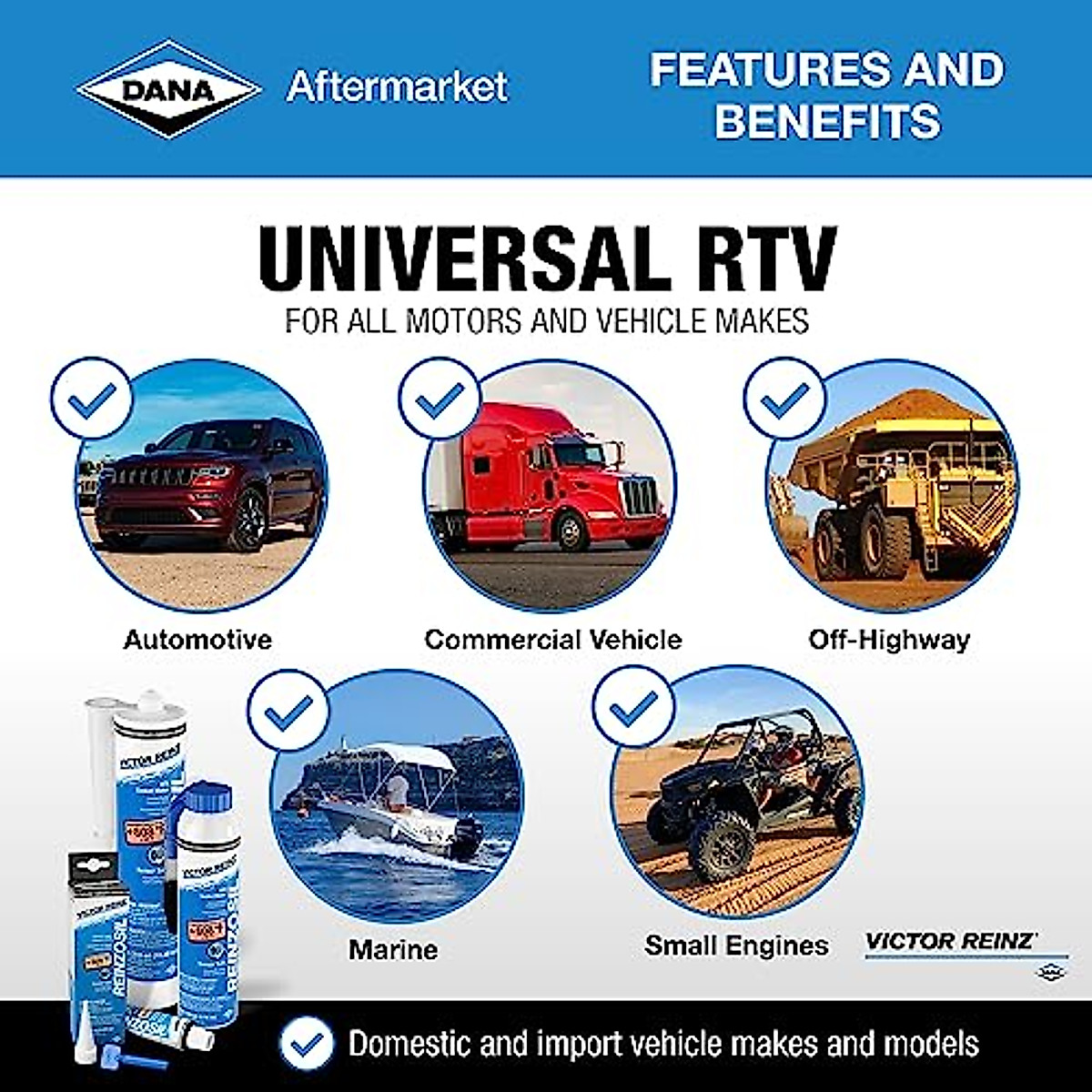 Victor Reinz 70-31414-10 Reinzosil RTV Silicone - 70 ml Tube