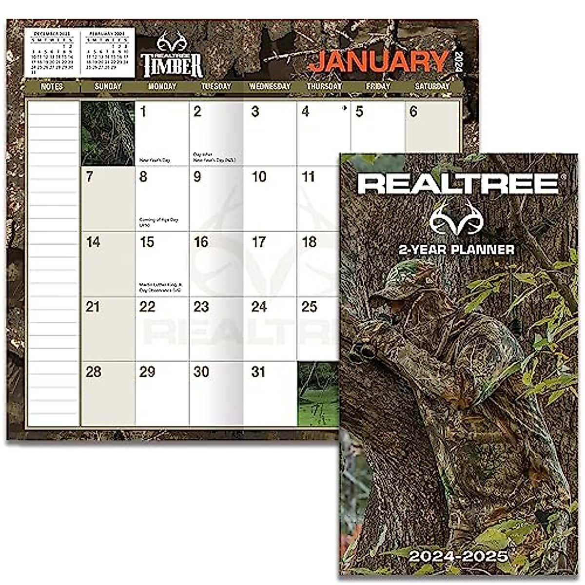 TURNER LICENSING Realtree Hidden Hunter 2024 Two Year Planner (24998161228)