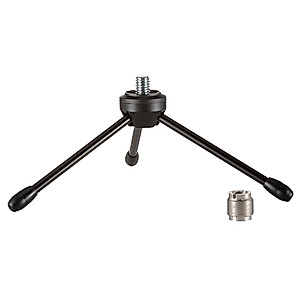 LYRCRO Desktop Desk Foldabe Tripod Microphone Stand with Non-slip Feet,Durable Iron Construction,Ideal for Podcasts, Online Chat, Conferences, Lectures,meetings with dynamic microphone