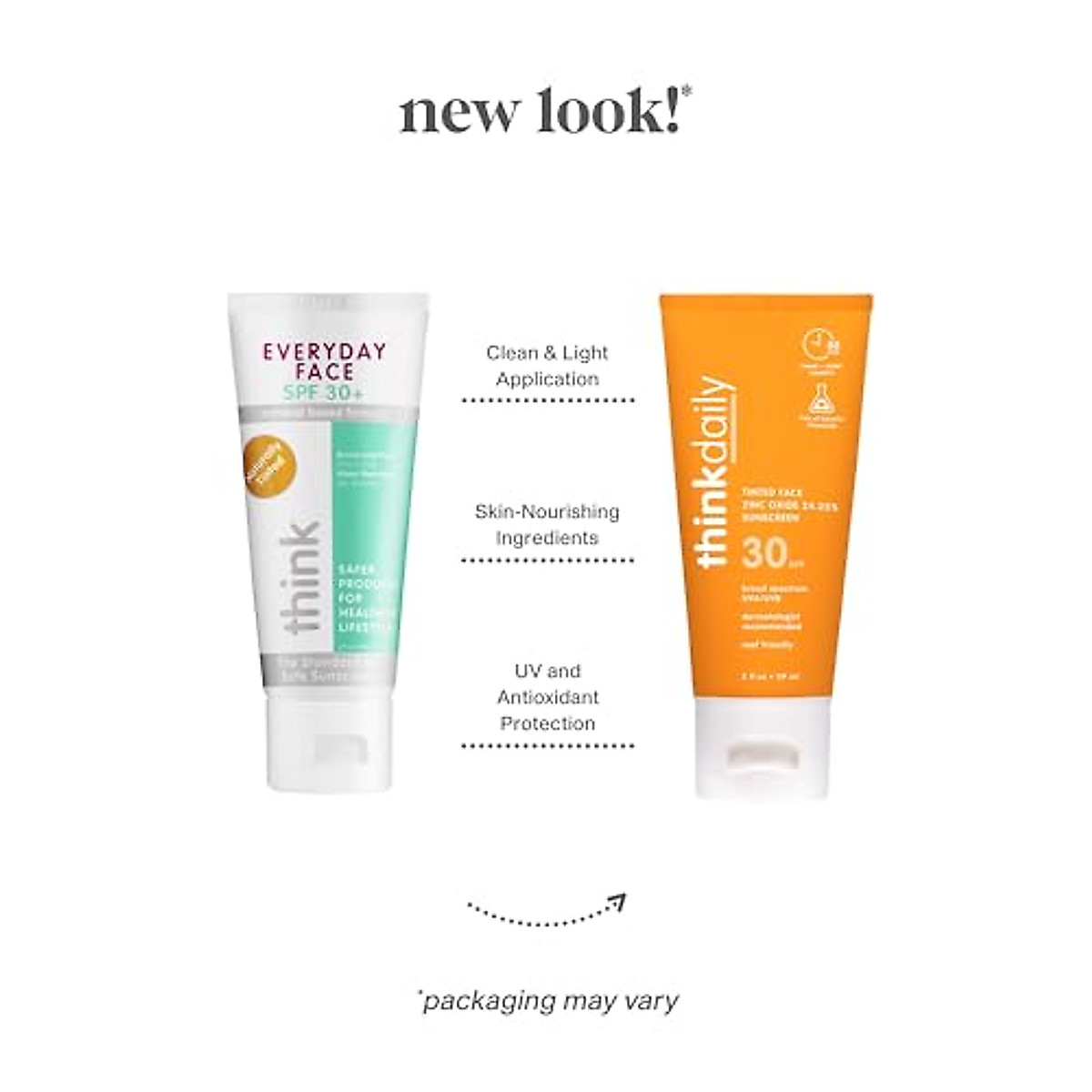 Thinkdaily Tinted Sunscreen for Face, SPF 30, 24.25% Zinc Oxide, 2 Oz, Safe, Natural, Water Resistant Reef Safe Sunscreen, All Skin Tones, Broad Spectrum UVA/UVB Sun Screen for Sun Protection