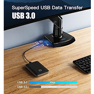 HUANUO Ultrawide Monitor Arm for Max 35 inch Screens, Aviation-Grade Aluminum Heavy Duty Monitor Arm Holds 26.4lbs Computer Monitor, Adjustable Gas Spring Monitor Mount, VESA 75/100mm