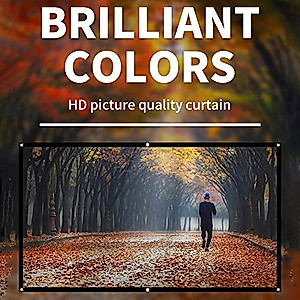 GIUIN Portable Projector Screen Theater Outdoor HD White Foldable Anti- (60Inch)