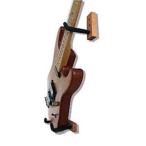 Angled Guitar Wall Hanger Display for Electric and Thin Body Guitars- Classic Finish