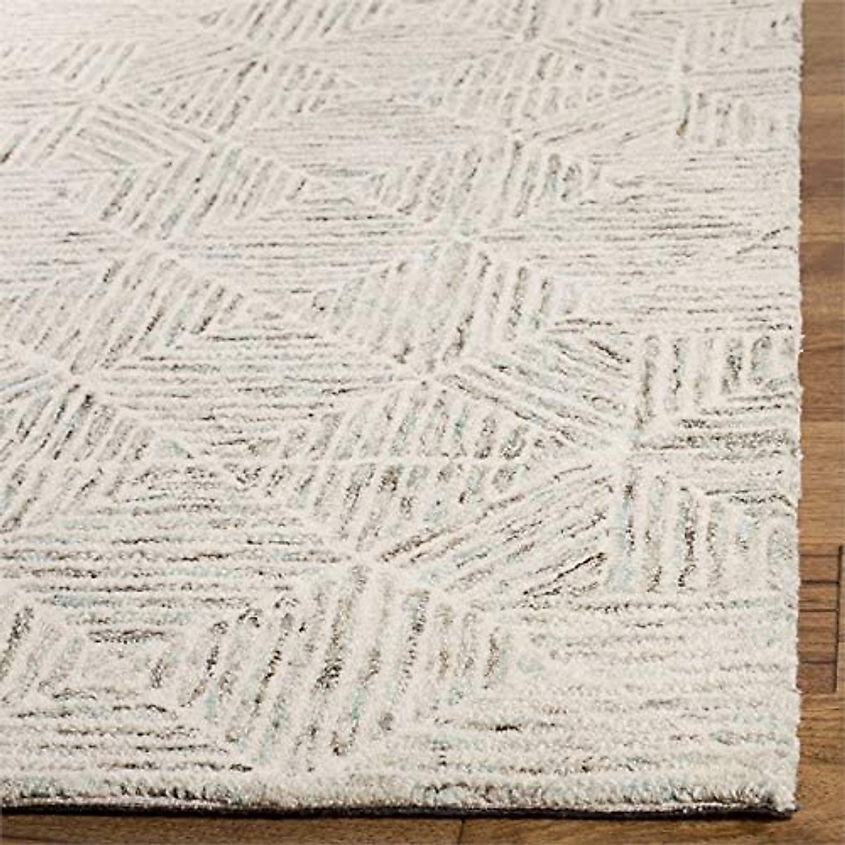 SAFAVIEH Abstract Collection 5' x 8' Light Blue ABT763J Handmade Premium Wool Area Rug