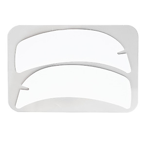 10 Pairs Reusable Silicone Under Eye Gel Pads for Eyelash Extensions, Flexible Notch Design Eyelash Extension Patches for Salons Individuals Schools (White)