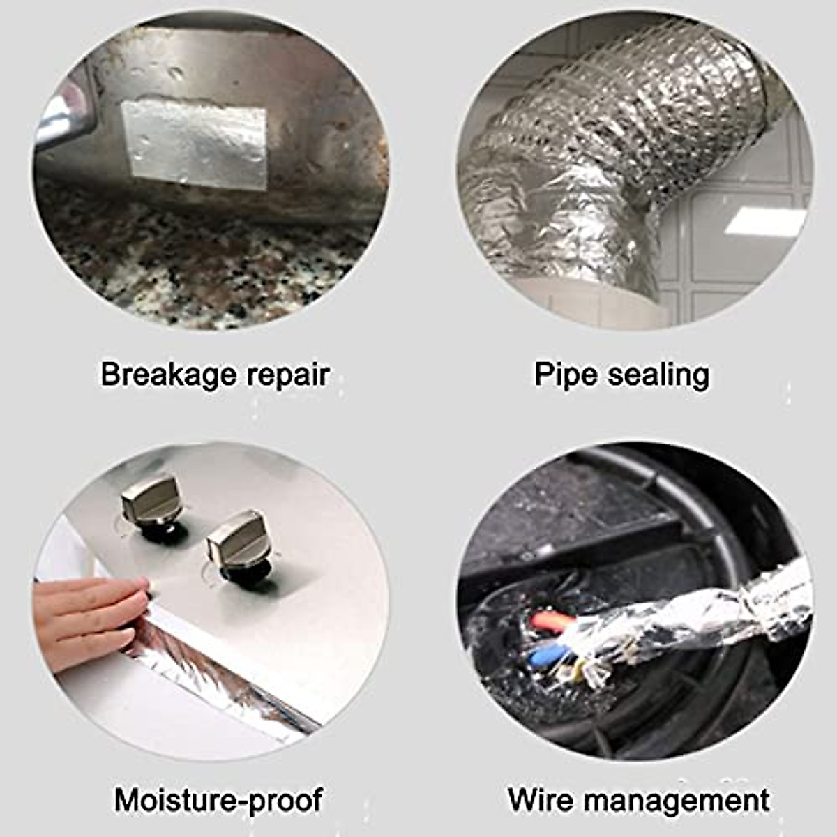 WELSTIK Professional Grade Aluminum Foil Tape 3.9mil Thick for HVAC, Sealing & Patching Hot & Cold Air Ducts,HVAC, Pipe, Air Ducts(2 Inch by 40 Feet)