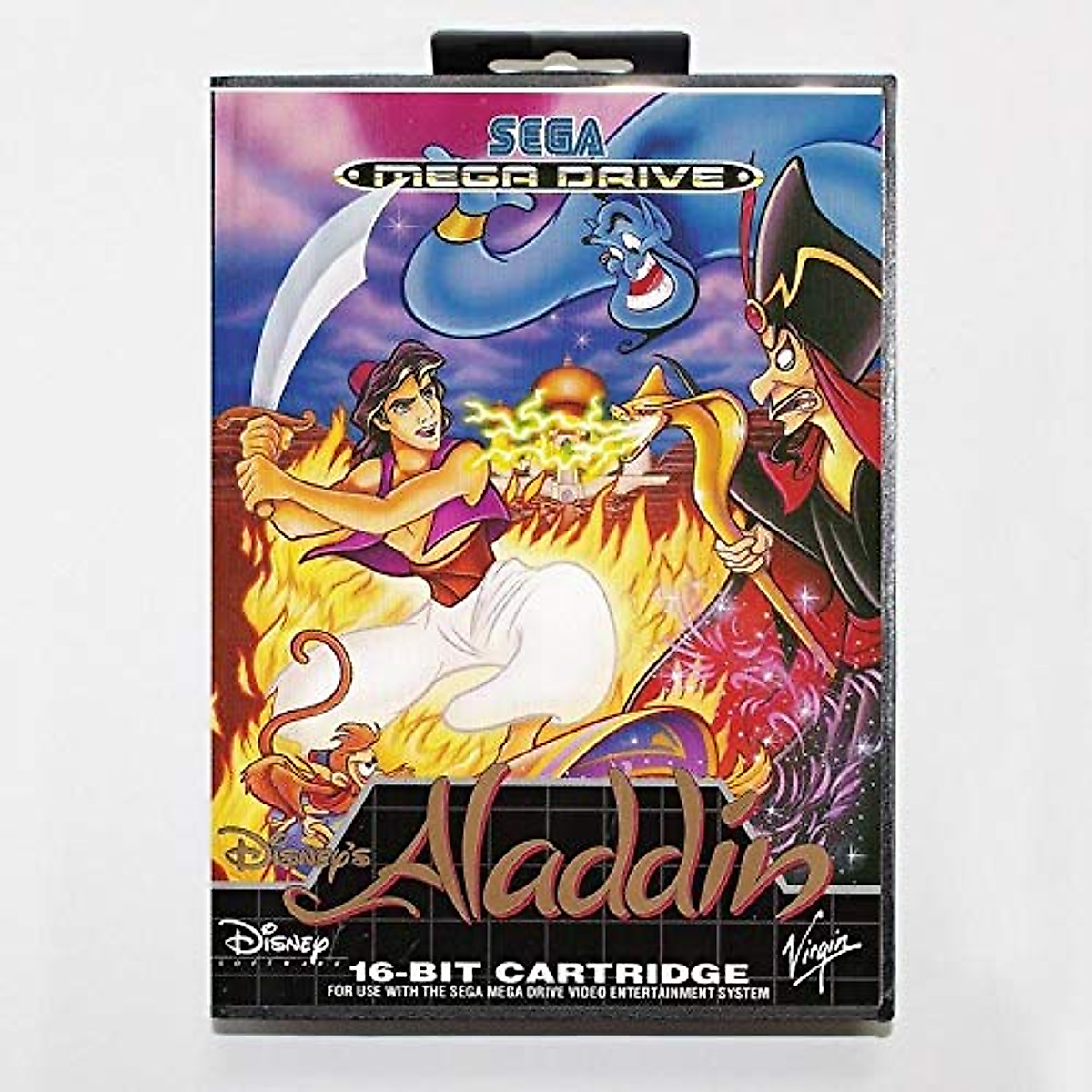 Sega MD games card - Aladdin with box for Sega MegaDrive Video Game Console 16 bit MD card - MD card Game Card For Sega Mega Drive For Genesis