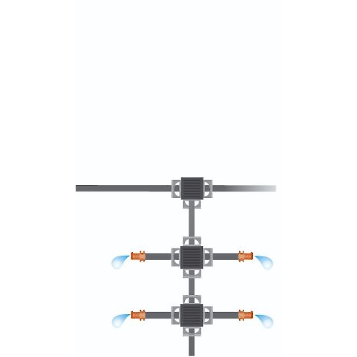 Gardena 1334/8334-U 4 Way Coupling 3/16-Inch - Micro Drip System