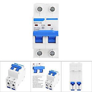 YWBL-WH Miniature Circuit Breaker DZ47-63 2P 400V AC Miniature Circuit Breaker Leakage Air Switch 25A 40A 50A 63A(25A)