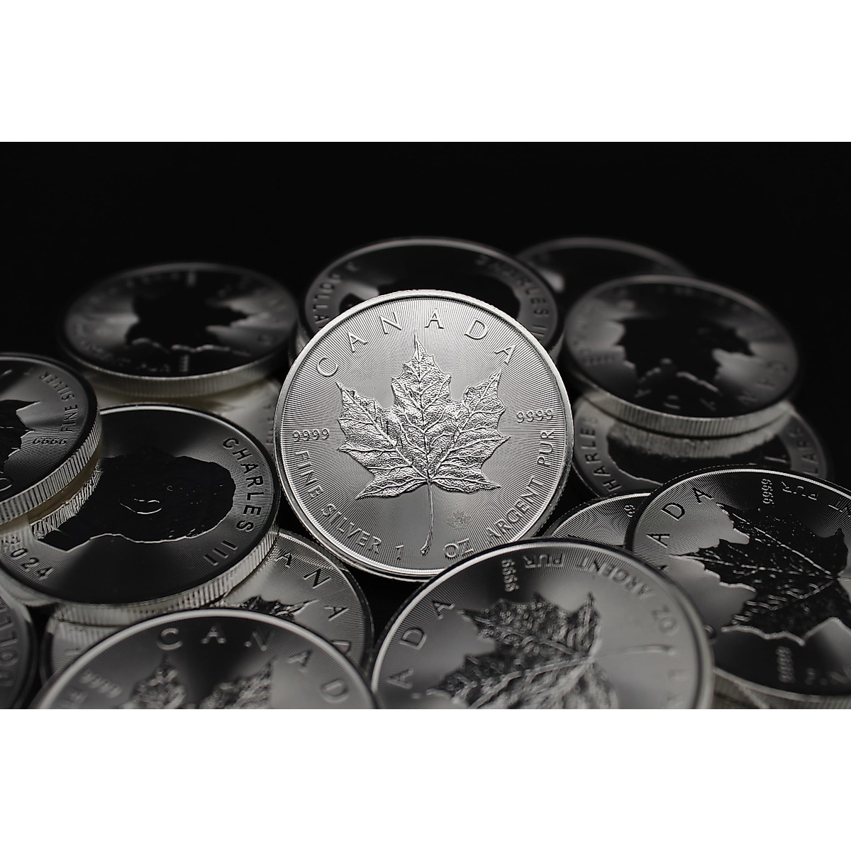 1988 - Present (Random Year) Lot of (10) 1 oz Silver Canadian Maple Leaf Coins Brilliant Uncirculated with Certificates of Authenticity $5 Seller BU