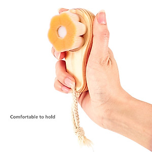 Beomeen Facial Cleansing Brush for Face Exfoliation, Ultra Fine Soft Bristle Face Brush for Deep Pore Cleansing, Wooden Handle Skin Cleaning Scrubbers for Men and Women