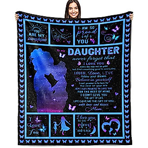 Daughter Gifts from Mom - Gifts for Mothers Day - Birthday Gifts for Daughter Adult - to My Daughter Graduation Gifts for Teenage Girls - Bonus Daughter Gifts from Mother Throw Blanket 60x50 Inch