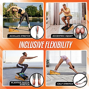 Yes4All Professional Incline Board, Slant board calf stretching, Squat Wedge and Anti-Slip Surface, Portable Side Handle Design for Easy Movement