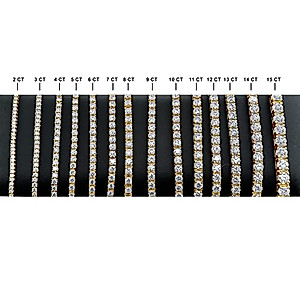 Beyond Brilliance 4.00 Carat Diamond, Tennis Bracelet (J-K, I2-I3) 14K Yellow Gold 4 Prong Set Round Cut Diamond Bracelet Natural Diamond Jewelry for Women| Gift Box Included