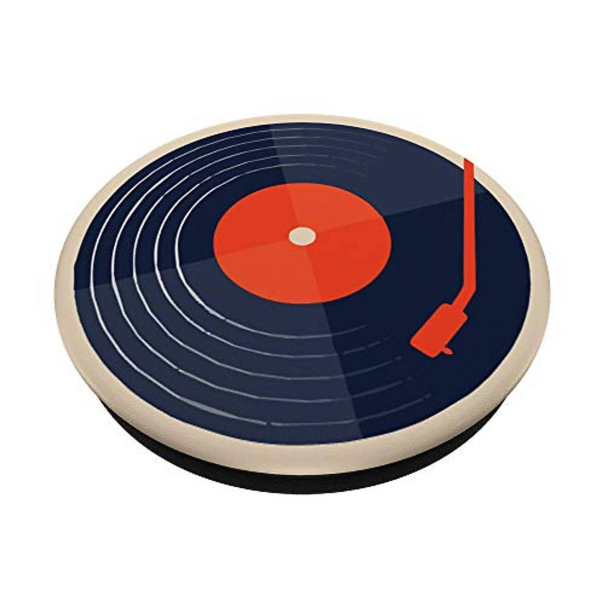 Retro Vinyl Record LP Orange Blue Black Art PopSockets Swappable PopGrip