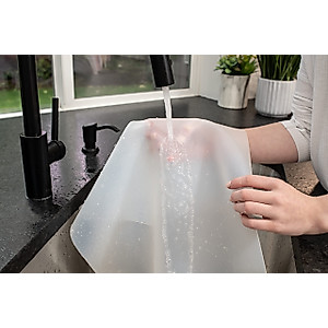 2 Silicone Countertop Protector Mats with 4 Silicone Placemats Bundle, Heat Resistant, Non-Slip, Waterproof, Wipeable, Translucent-Opaque