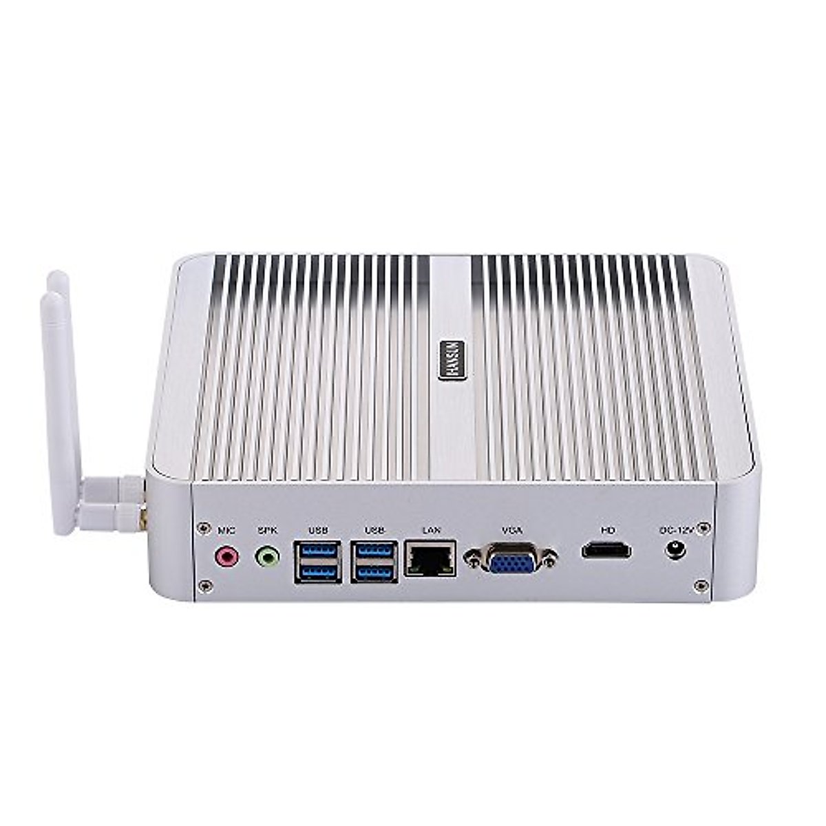 HUNSN Fanless Mini PC, Desktop Computer, HTPC, Kodi Box, Windows 11 or Linux Ubuntu, I5 8250U 8260U 8259U 8265U 8269U 8350U, BM07, VGA, HDMI, 4 x USB3.0, 4 x USB2.0, LAN, 8G RAM, 128G SSD