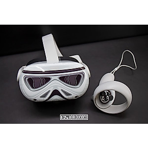 Arlon Graphics Star Storm Helmet Troop Skin Wrap Decal for Oculus Quest 2 Vinyl and Easy to Apply - Detailed Video Instructions, White