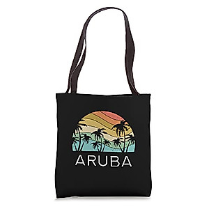 Aruba Island Beach Retro Vintage Vacation Souvenir Flag Tote Bag