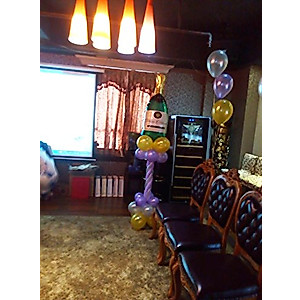 Fecedy Aluminum film Champagne Bottle and Goblet Hydrogen Balloons for Party Decoration