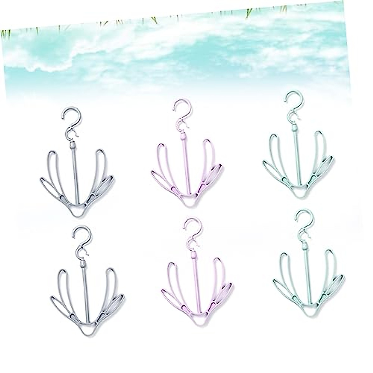 Cabilock 18 pcs Wall Mounted Clothes Drying Rack Sneaker Boots Hanger Hooks Dryer Shelf for Shoes Wall Drying Rack Shoes Drying Hanger Shoes Drying Rack Shoes Hook Shoes Hanger Hanging Robe