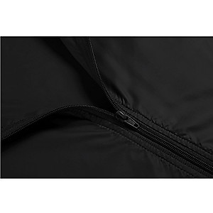 Hount Women's Lightweight Hooded Waterproof Packable Active Casual Rain Jackets (M, Black)