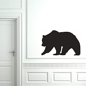 DNVEN Big Bear Silhouette Memorandum Chalkboard Blackboard Vinyl Wall Decals Kids Removable Stickers for Children Rooms Nursery Boys Room Decor Black 22 inches x 14 inches