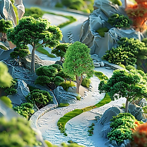 NUOLUX 20pcs Model Trees Landscape 1:150 7.5cm Model Train Scenery Landscape N Scale
