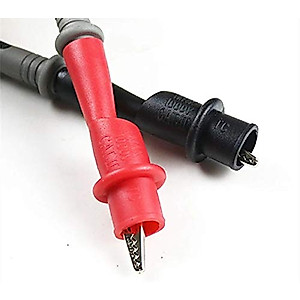 2 Pair Silicone Alligator Clips Set, Professional 1000V 10A Alligator Clip Test Kit, Banana Test Lead Probe Clip, Test Extension Compatible with Fluke Multimeter Tester Probe HI