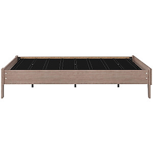 Signature Design by Ashley Flannia Modern Platform Bed, Full, Grayish Brown