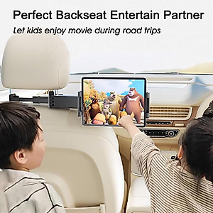 YIYANT Tablet iPad Holder for Car Headrest Mount, iPad Car Backseat Seat Holder Long Road Trip Travel Accessories Essentials for Kids Adults Fits All 4.7-11" cellphones iPad/Mini/Pro Galaxy