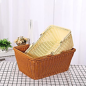 Alipis Sundries Flower S Shape Store Shopping Bincookie Lid with Party Wicker Wine Light Practical Woven Vase Organizer Bags Household and Willow Bamboo Candy Vegetable Bin Easter Bread