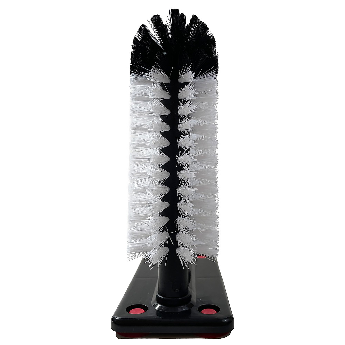 Anchorton Glass Washer Brush - 3 Brush Bar Glass Cleaner - Brushes for Large Cups Glasses and Bottles - Suction Cups for Stable Grip on Sink, Bar and Kitchen Top - Includes Cleaning Cloth