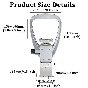 CFDZCP Optometry Lifting Chin Bracket Front Headrest Chin Ophthalmic Automatic Refractometer Support ， Lifting Distance 40Mm,Durable and Rust-Proof Material, for Optical Shops Optometry Training