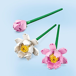 LEGO Lotus Flower - Building Toy for Kids, Girls & Boys, Ages 8+ - Artificial Lotus for Home Decor & Display - Gift for Mother's Day - 40647