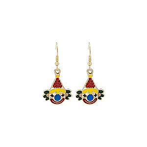 Funny Gifts Clown Earrings Circus Gifts Cute Clown Pendant Earrings Colorful Circus Stud Earrings Weird Earrings for Women
