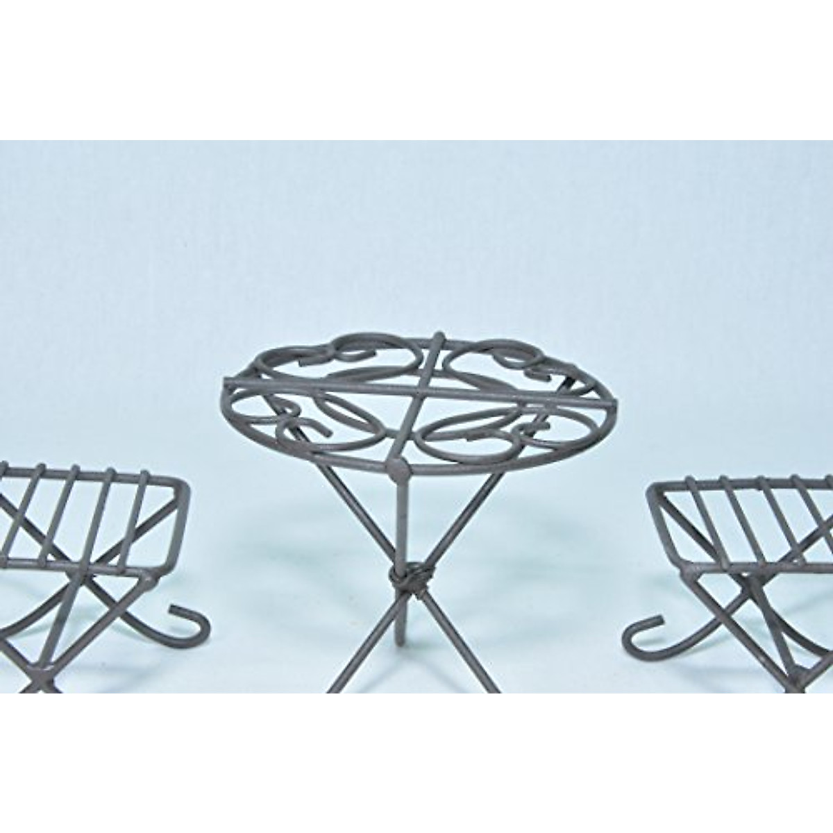 G & F Products MiniGardenn 10021 Fairy Garden Miniature Mini Dollhouse Bistro Set, Rustic