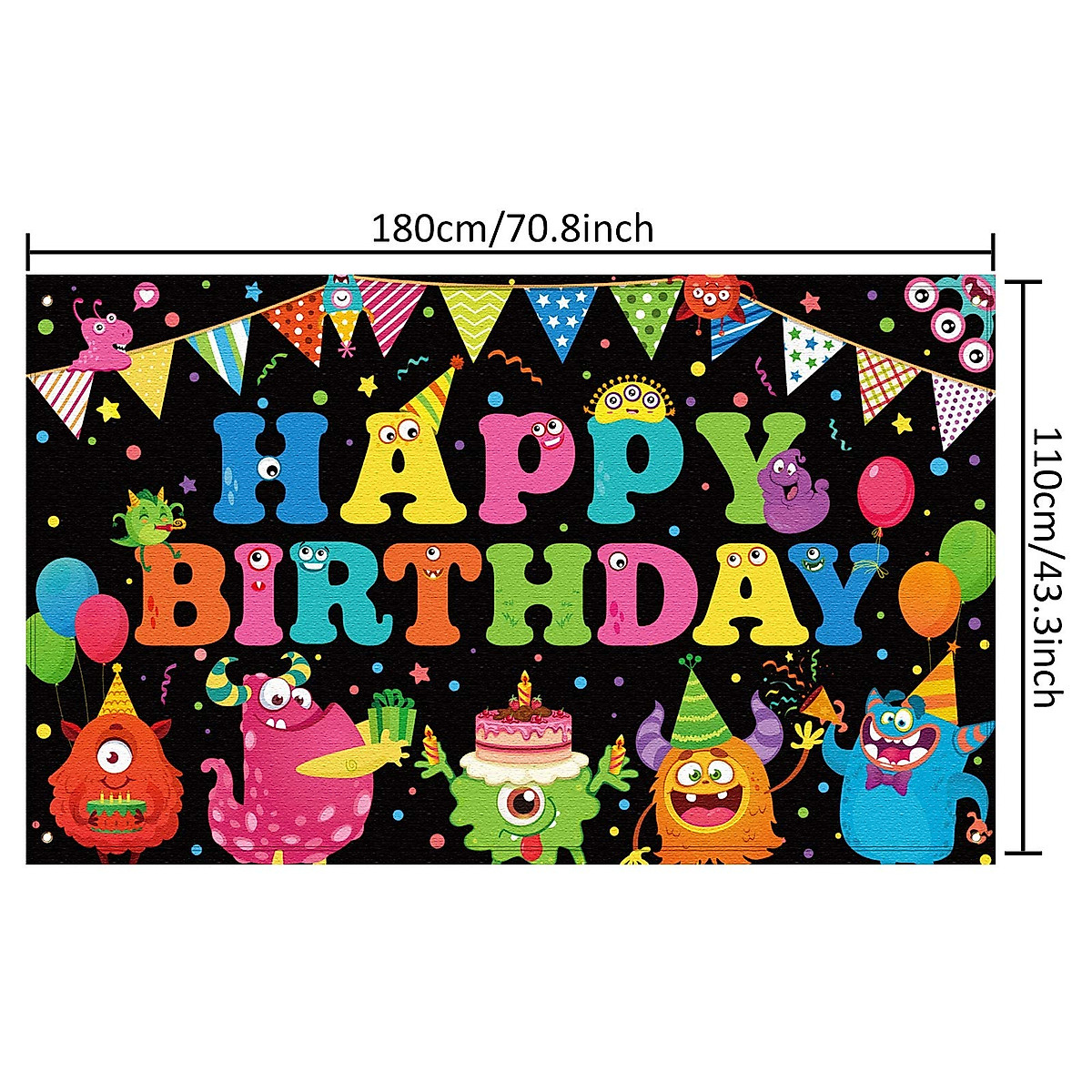 Birthday Backdrop Birthday Party Photography Background Decorations Happy Birthday Backdrop Banner Cake Table Banner for Baby Shower Party Supplies Photo Booth Props