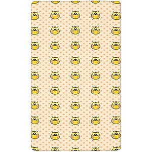 Polka Dots Themed Fitted Crib Sheet,Standard Crib Mattress Fitted Sheet Toddler Bed Mattress Sheets-Baby Crib Sheets for Girl or Boy,28“ x52“,Earth Yellow and Pale Peach