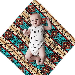 Native American Aztec Navajo Western Swaddle Blankets Newborn Muslin Swaddle Blankets Receiving swaddling Blankets Large Wrap Silky Soft Gifts for Baby boy Girls