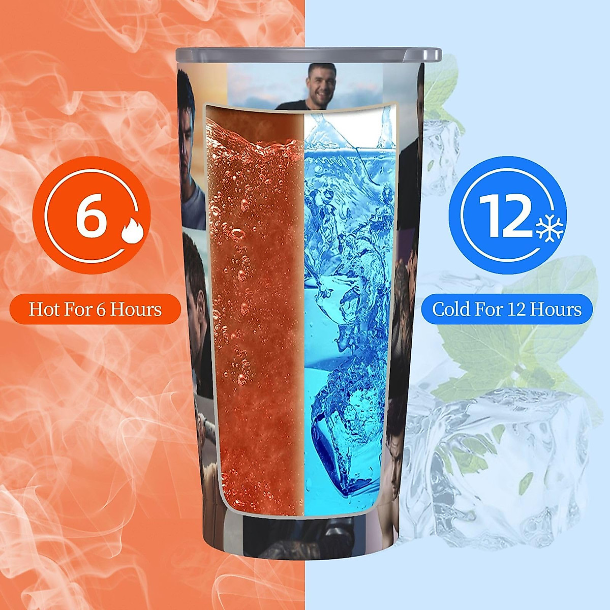 UALWORY Liam Music Payne Tumbler Cup 20oz Travel Coffee Mug with Lid and Straw Stainless Steel Insulated Mugs