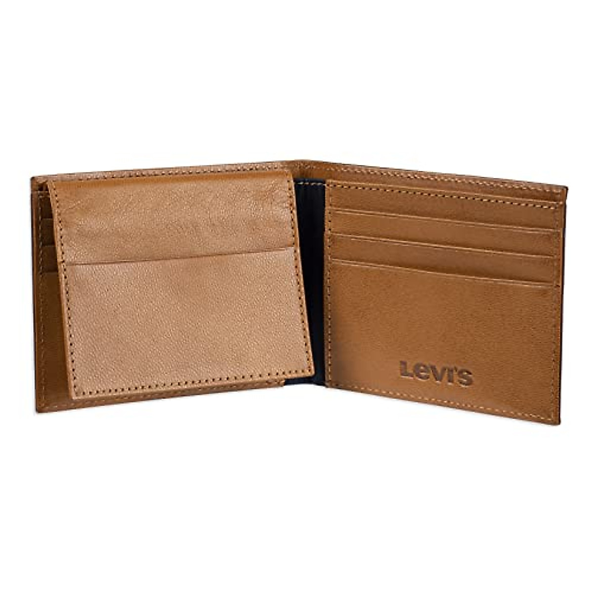 Levi's Men's RFID Blocking Passcase Wallet, Deep Brown, One Size