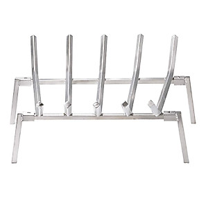 Skyflame 18-inch Fireplace Log Grate with Dual Burner Pan and Connection Kit for Natural Gas, 304 Stainless Steel