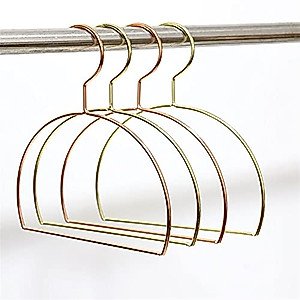 NFEGSIYA Hangers 10pcs/lot Multifunctional Scarf Belt Round Clothes Hangers Iron Round Hangers Creative Scarf Hangers Metal Round Hanger (Color : Gold)