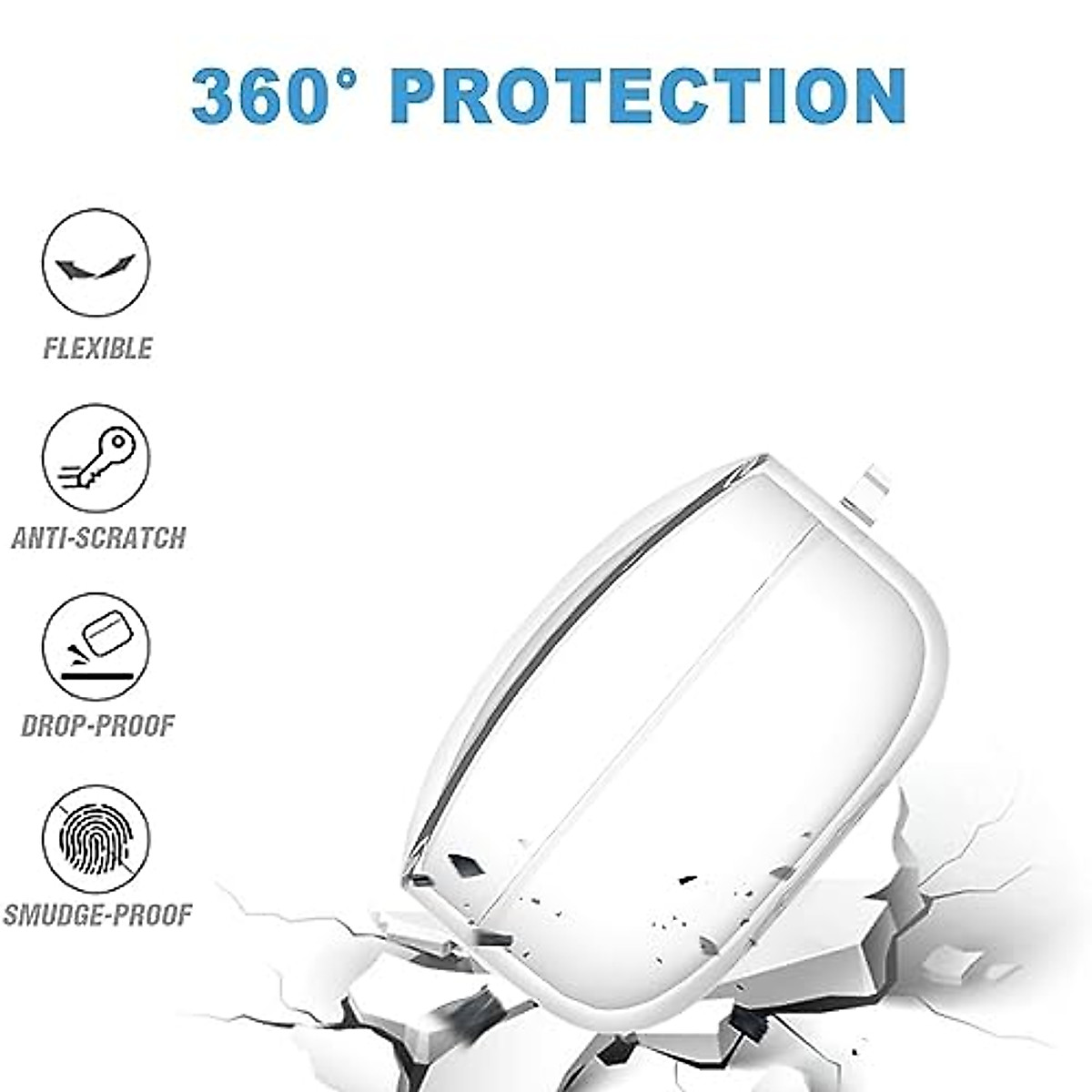 Case Compatible with Sony WF-1000XM5 with Keychain, Soft TPU Cute Solid Color Shockproof Protective Case Cover Compatible with WF-1000XM5 for Man Woman